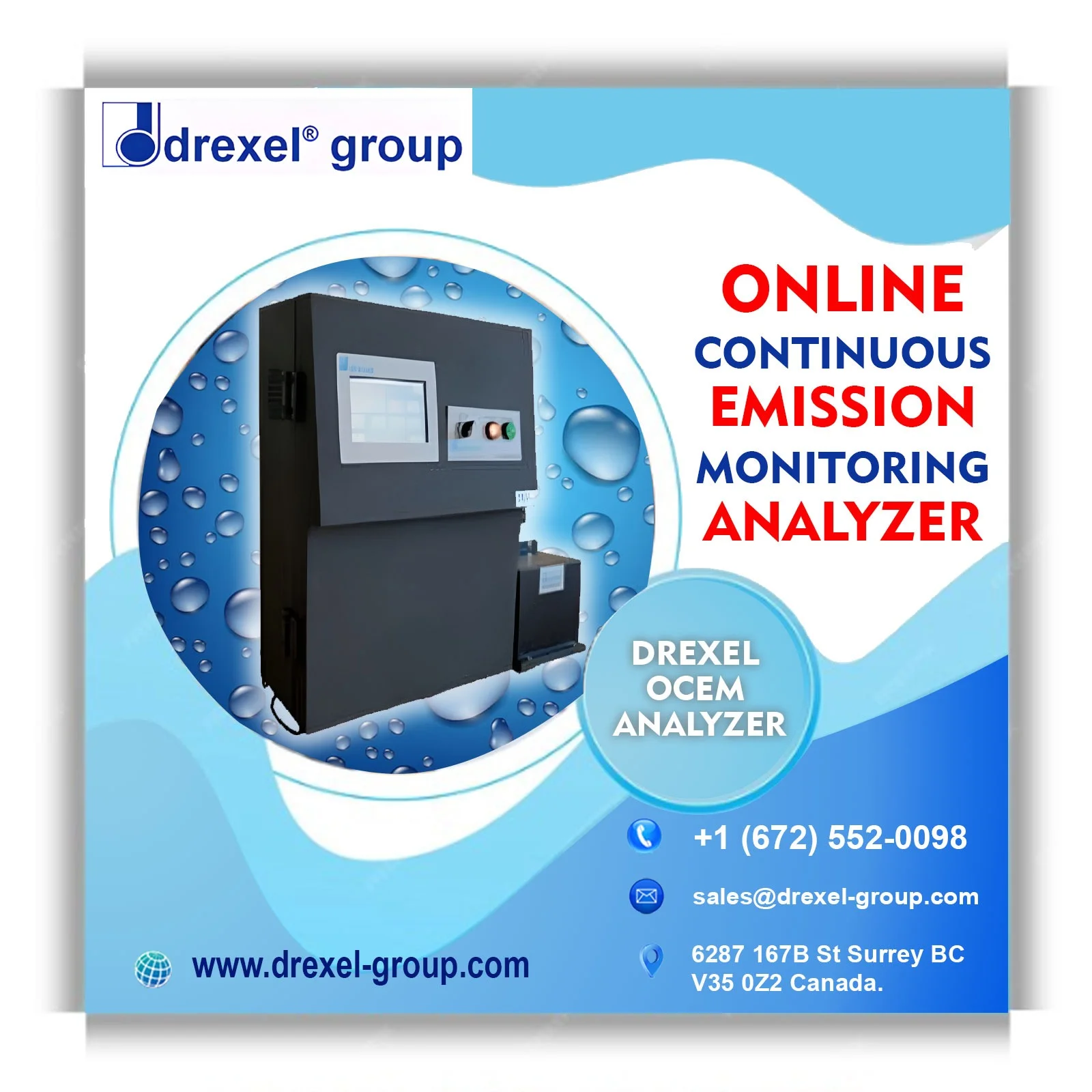 Online Pollution Monitoring System Analyzer by Drexel Canada