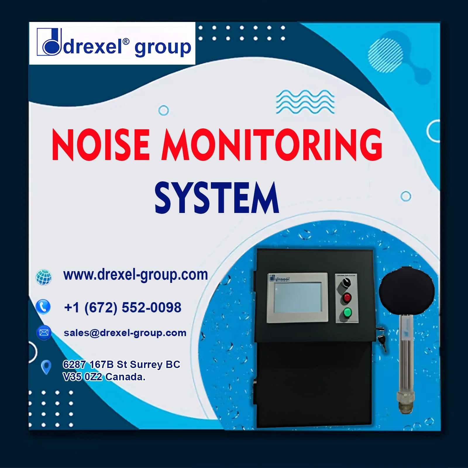 Drexel Group setup Sound and Noise Monitoring Station Canada